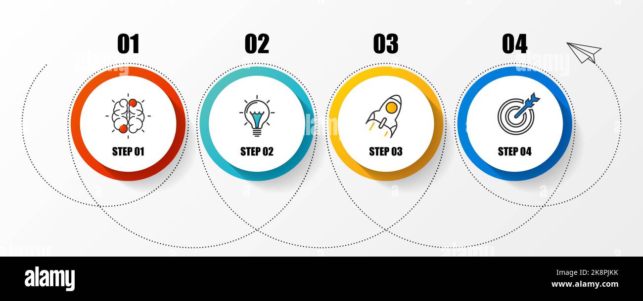 Four steps sequence process diagram hi-res stock photography and images ...