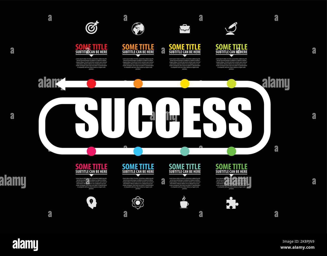 Business success concept. Infographic design template. Vector ...