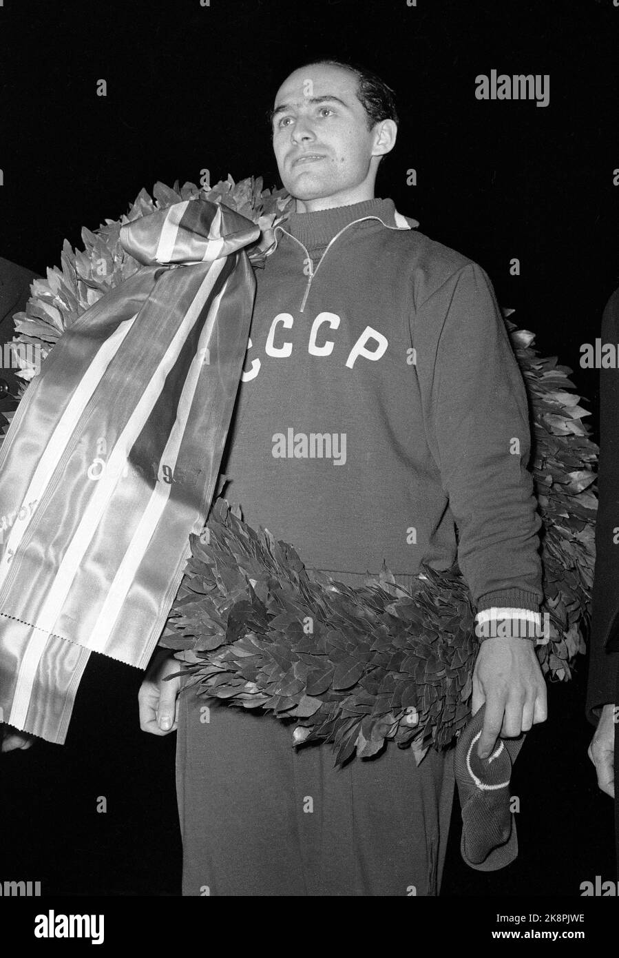 Oslo 19570203 The European Championship on skates, fast runs, went for ...