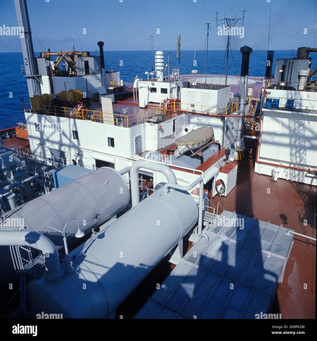 The North Sea 1971 aboard the oil platform Gulftide. Photo: Jan Dahl ...