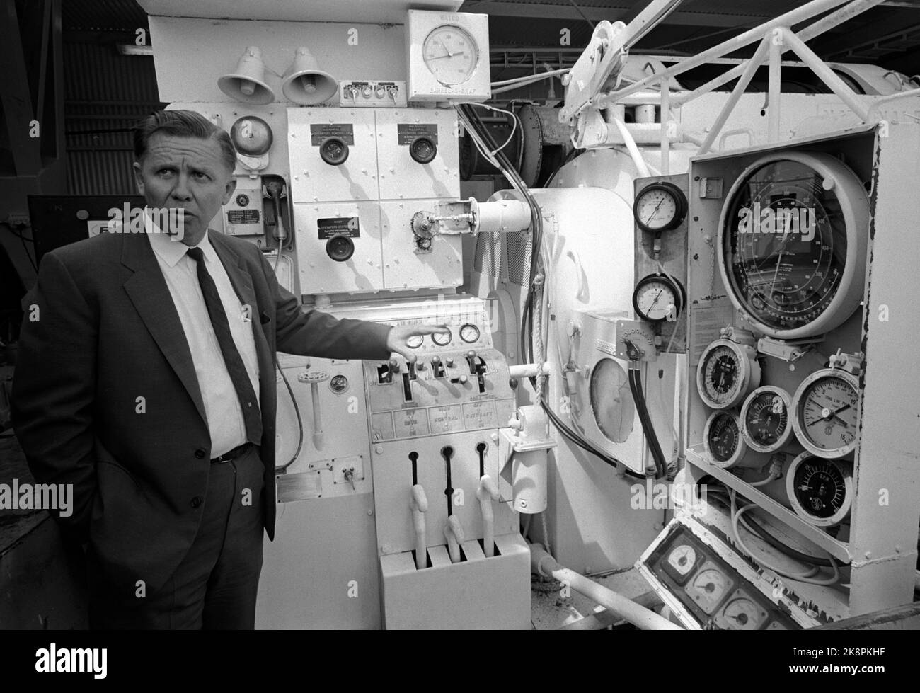 Stavanger July 1966 Essos drilling platform for exploration drilling in ...