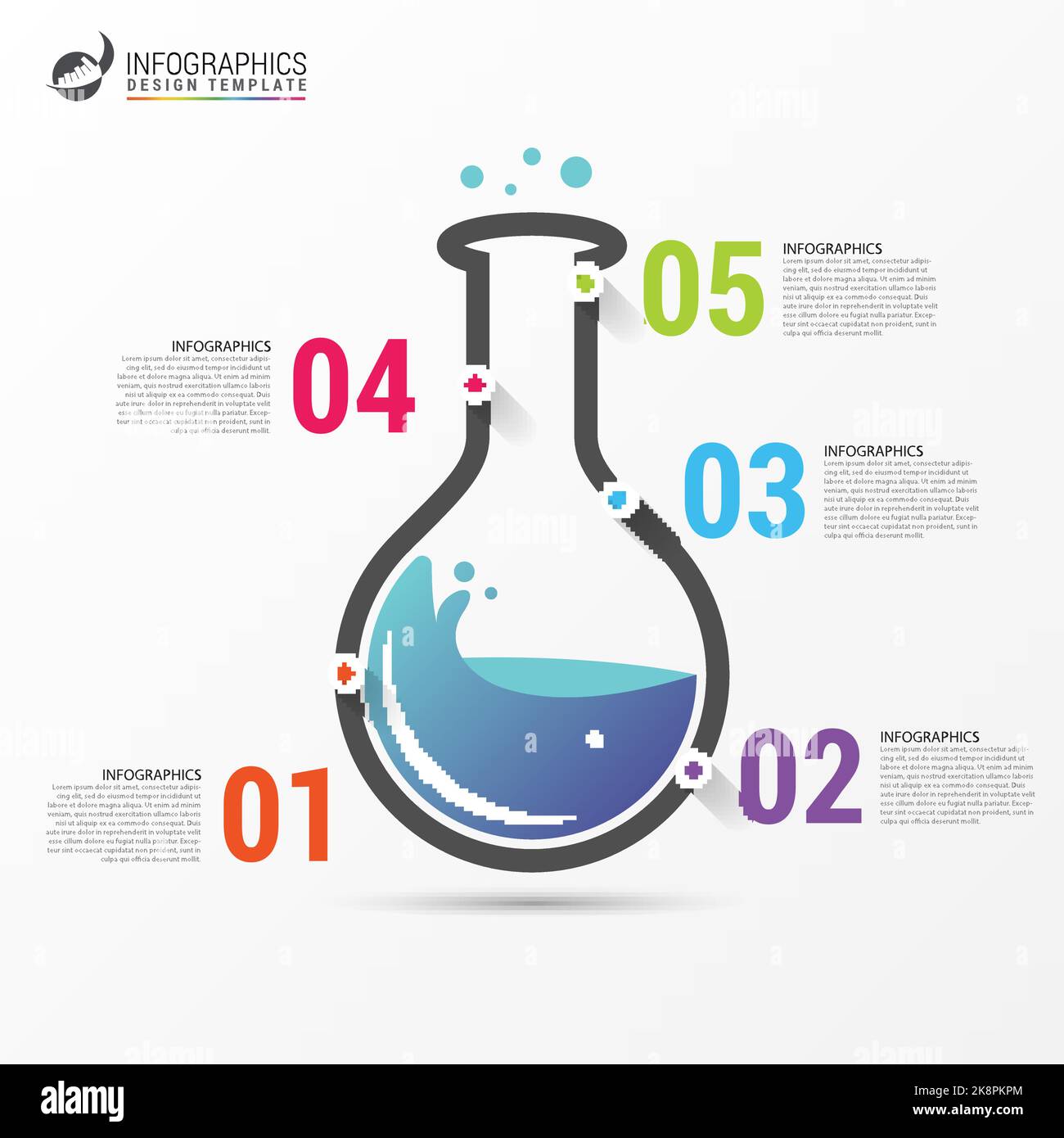 Infographic design template. Science lab concept. Vector illustration ...