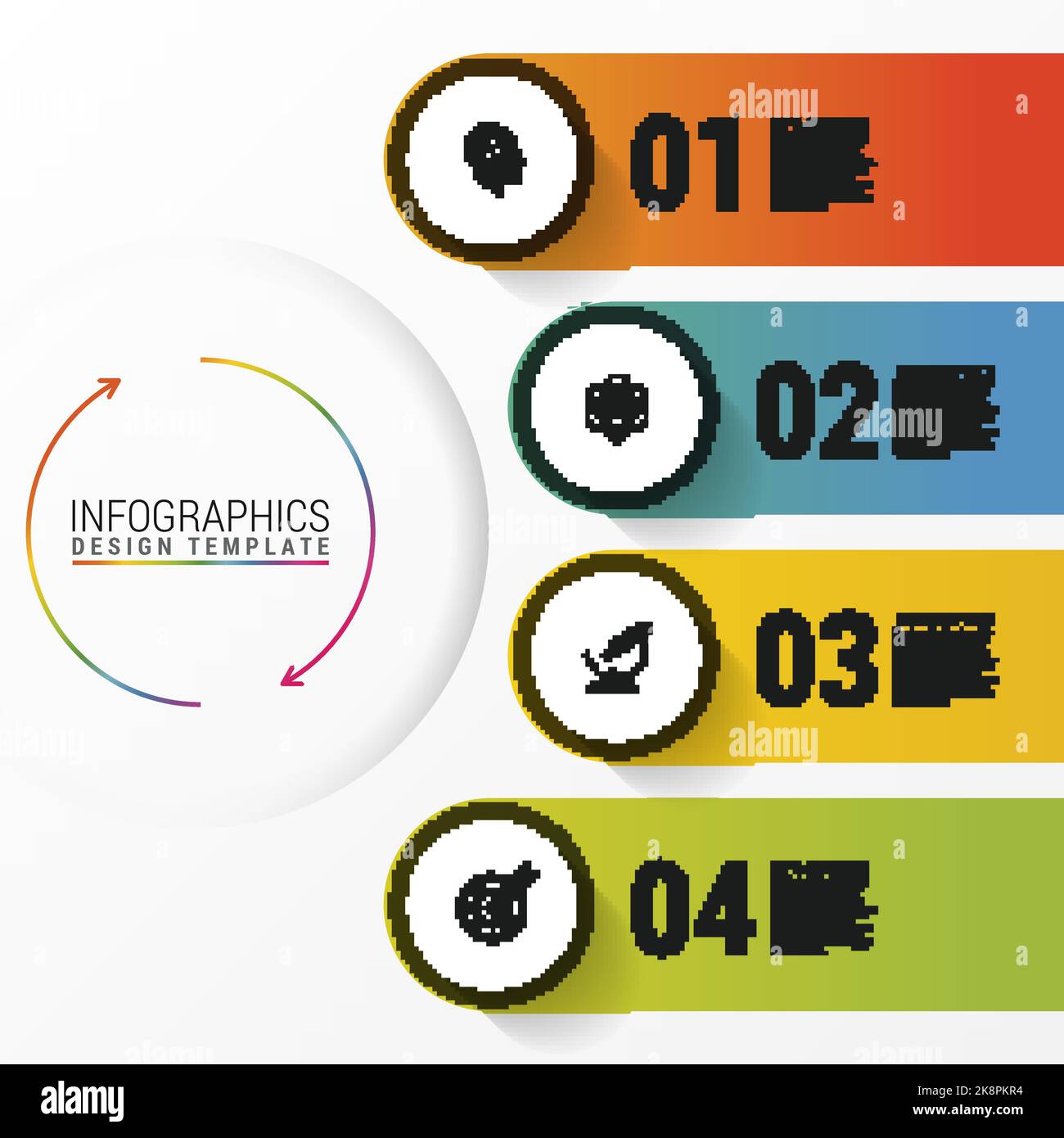 Infographic report template with icons. Business concept. Vector ...