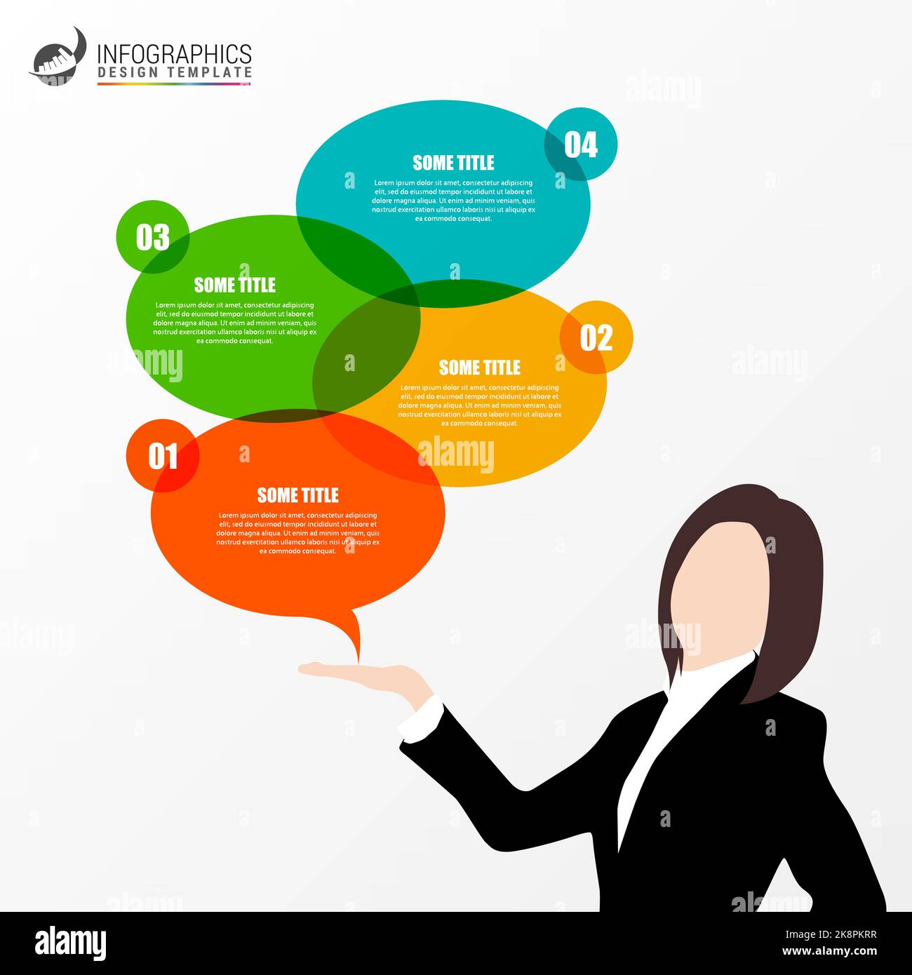 Modern business bubble speech template style. Vector illustration Stock ...