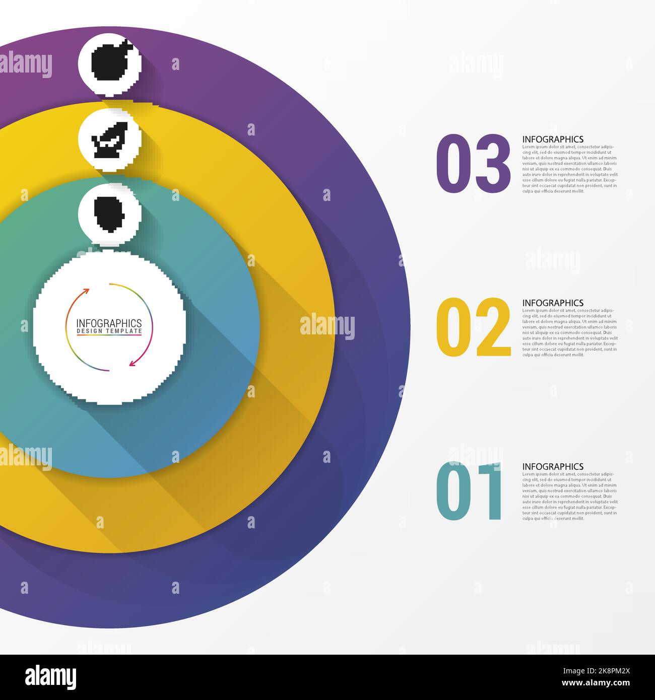 Circle infographics. Template for diagram, graph, presentation and ...