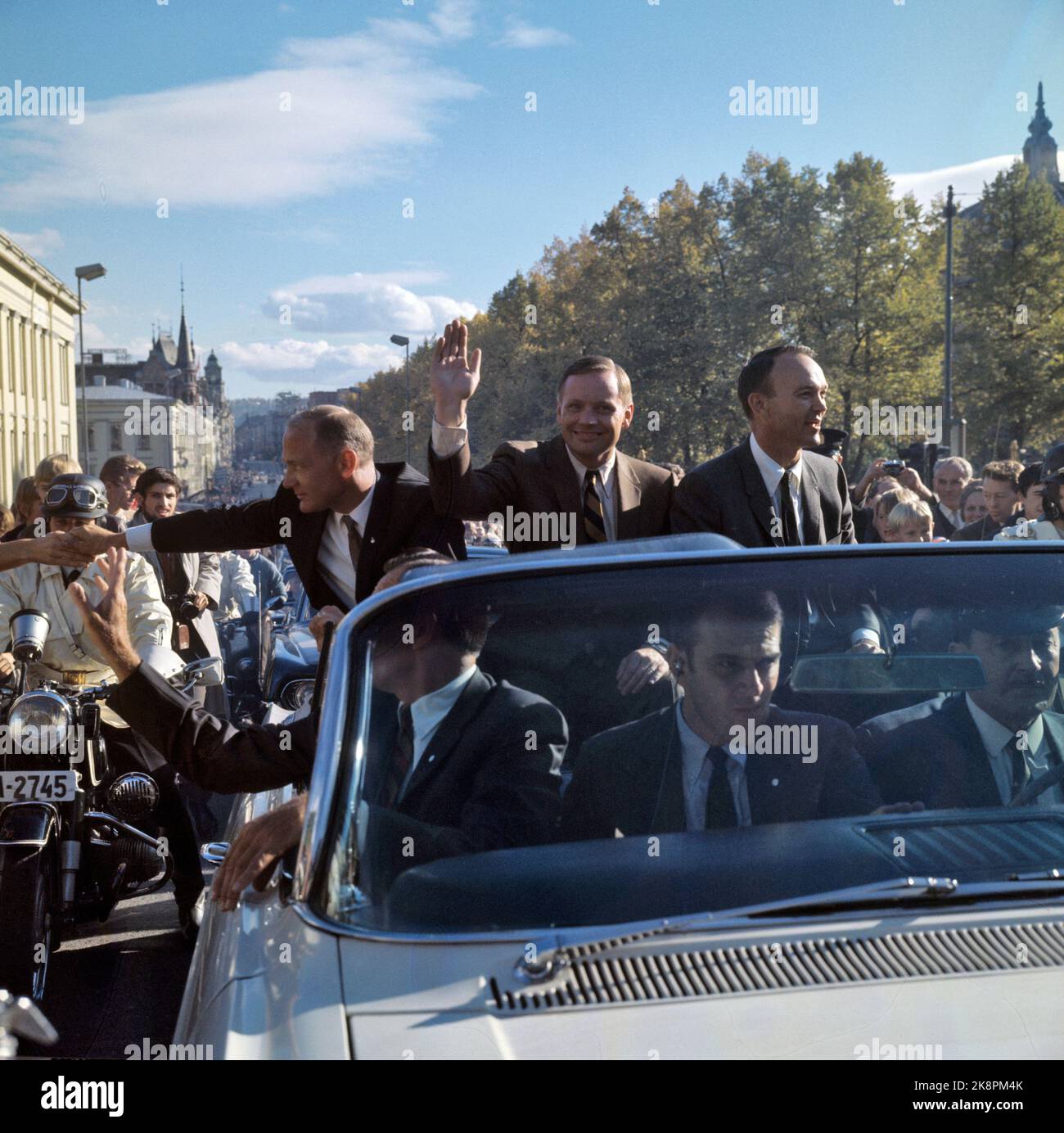 Oslo 19691010. The American astronauts from "Apollo 11" on European ...