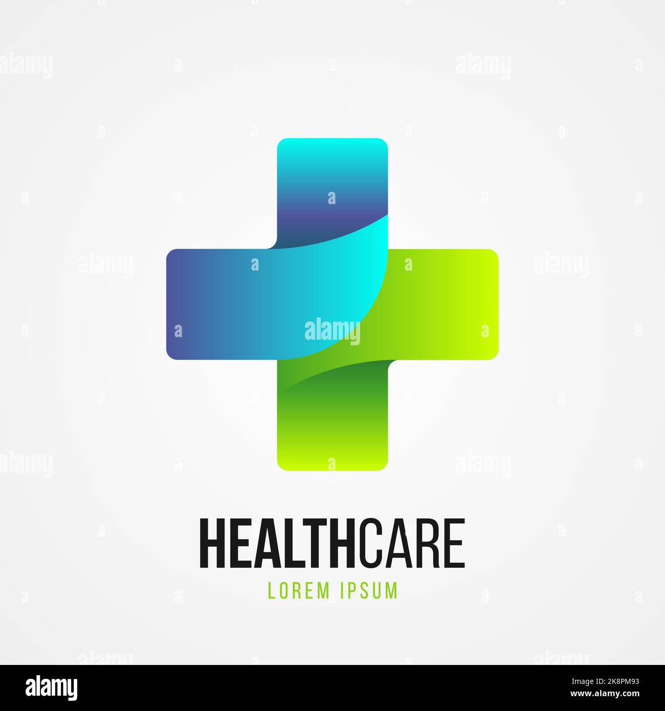 Modern green medical cross symbol. Vector illustration Stock Vector ...
