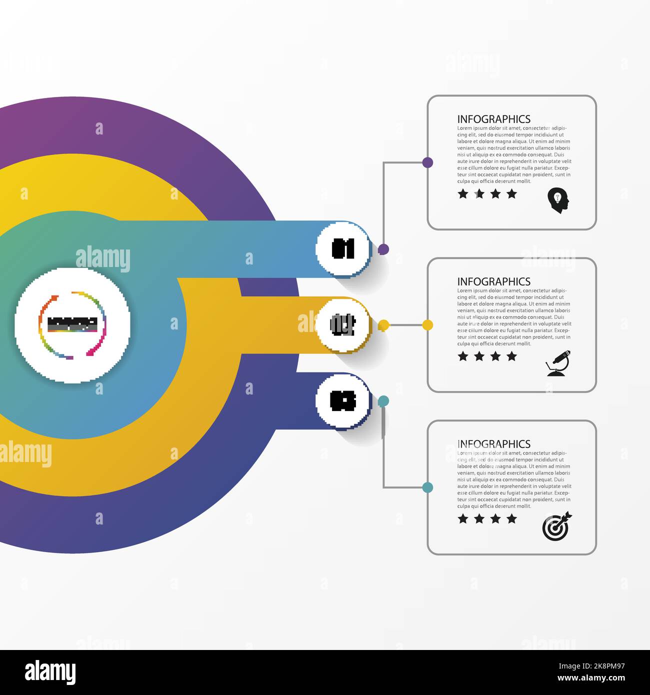 Circle infographics. Template for diagram, graph, presentation and chart. Vector illustration ...