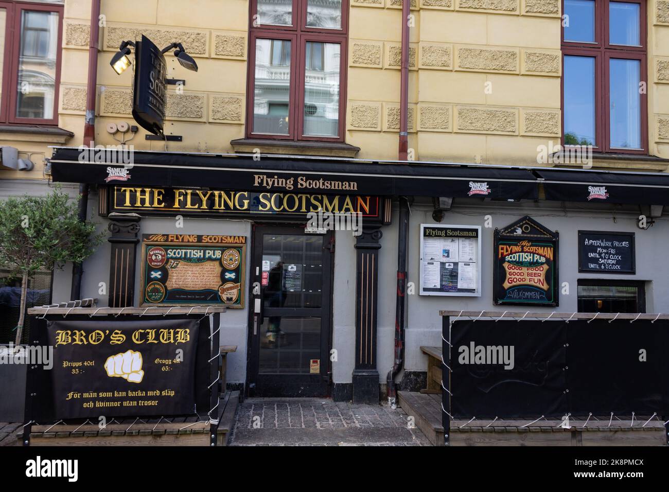 The historic pub The Flying Scotsman in Gothenburg, Sweden Stock Photo ...