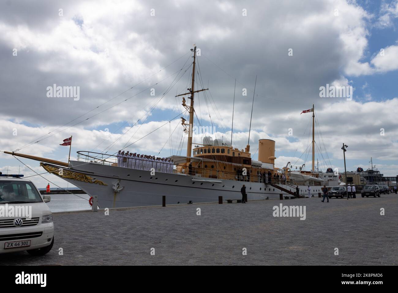 A Rolls Royce catching up royal danish royal family member in the docks ...