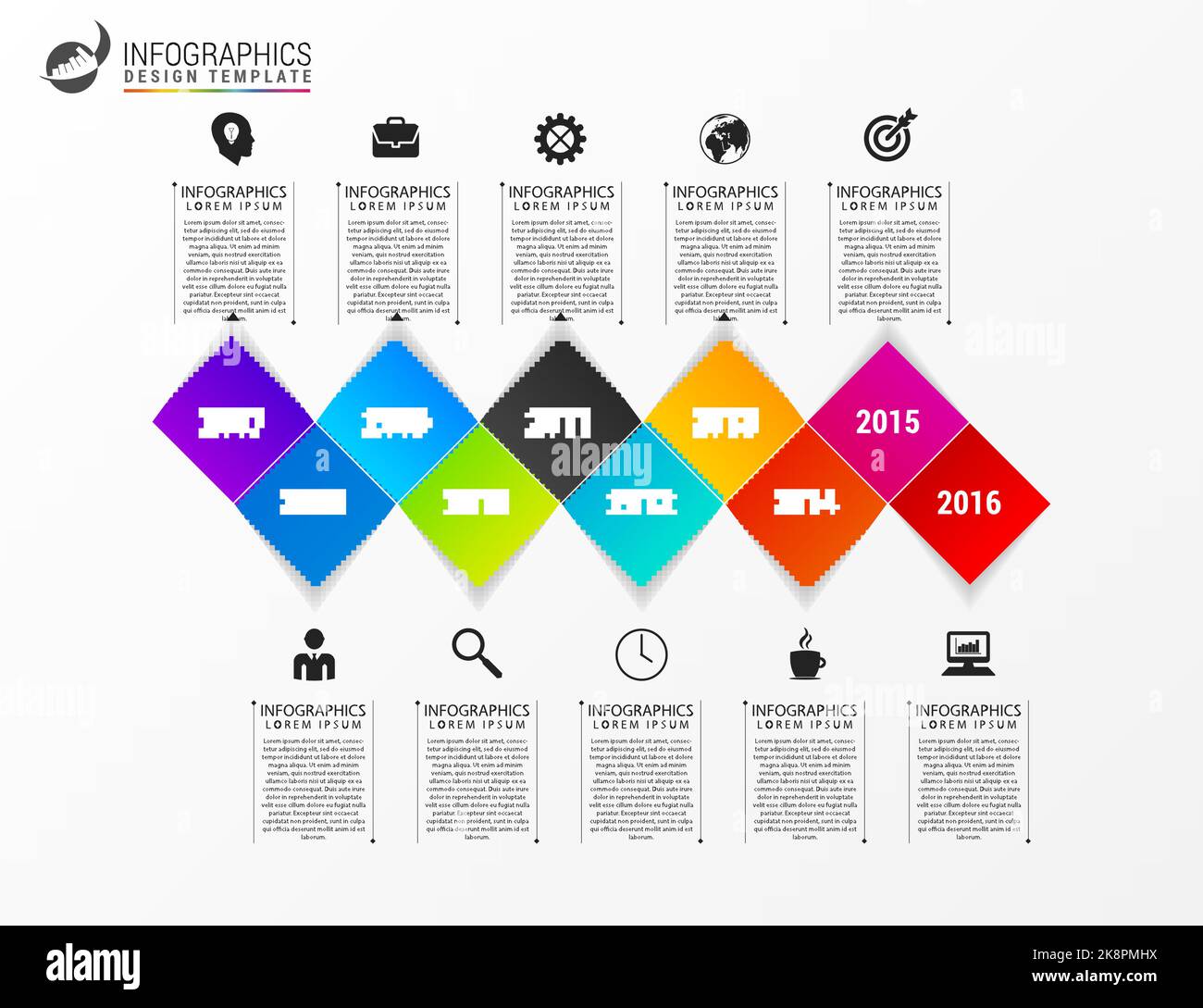 Modern Infographics Process Template. Business concept. Vector ...