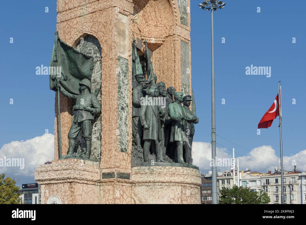 ISTANBUL, TURKEY - SEPTEMBER 24, 2022: Republic Monument at Taksim ...