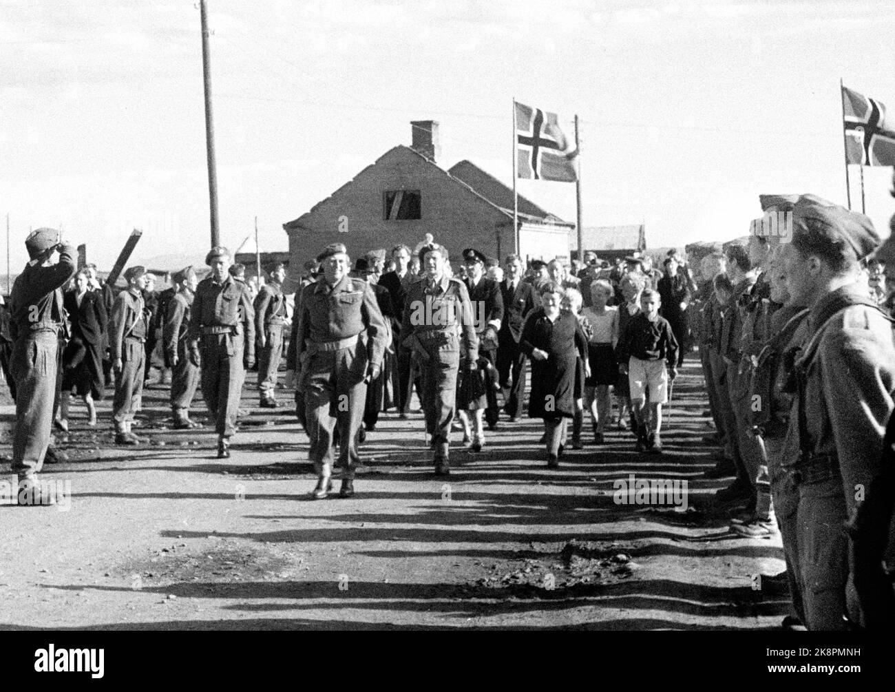 Vadso in the fall of 1945 crown princes visit hi-res stock photography ...