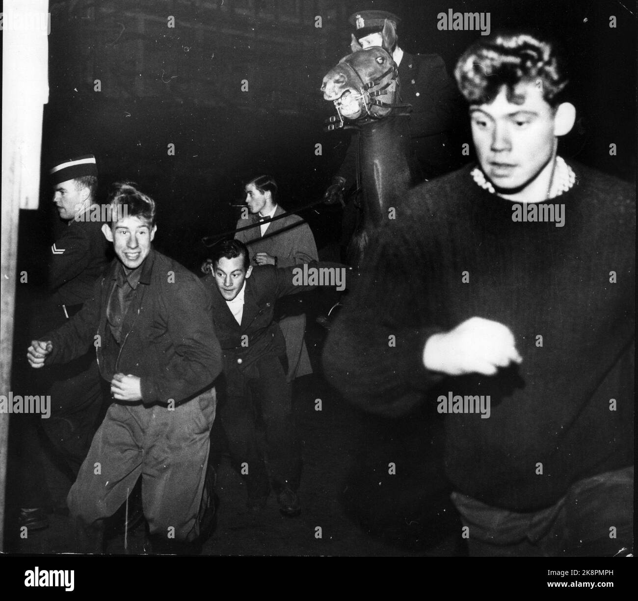 Oslo 1956: Rocke riots in Oslo at the Center cinema after the screening ...