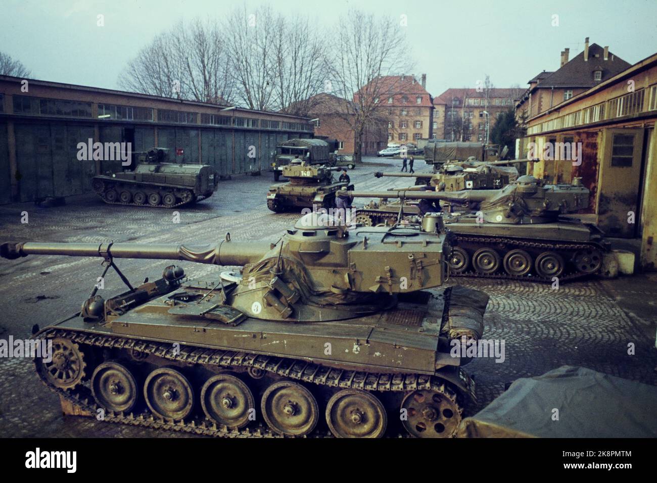 AMX 13 tank, French barracks, Offenburg, West-Germany, 1979 Stock Photo ...