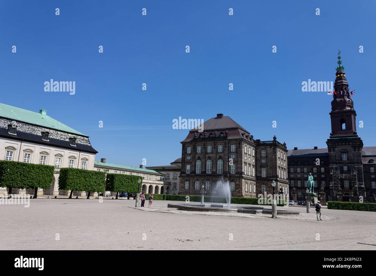 The beautiful Danish parliament building in Copenhagen in the daylight ...