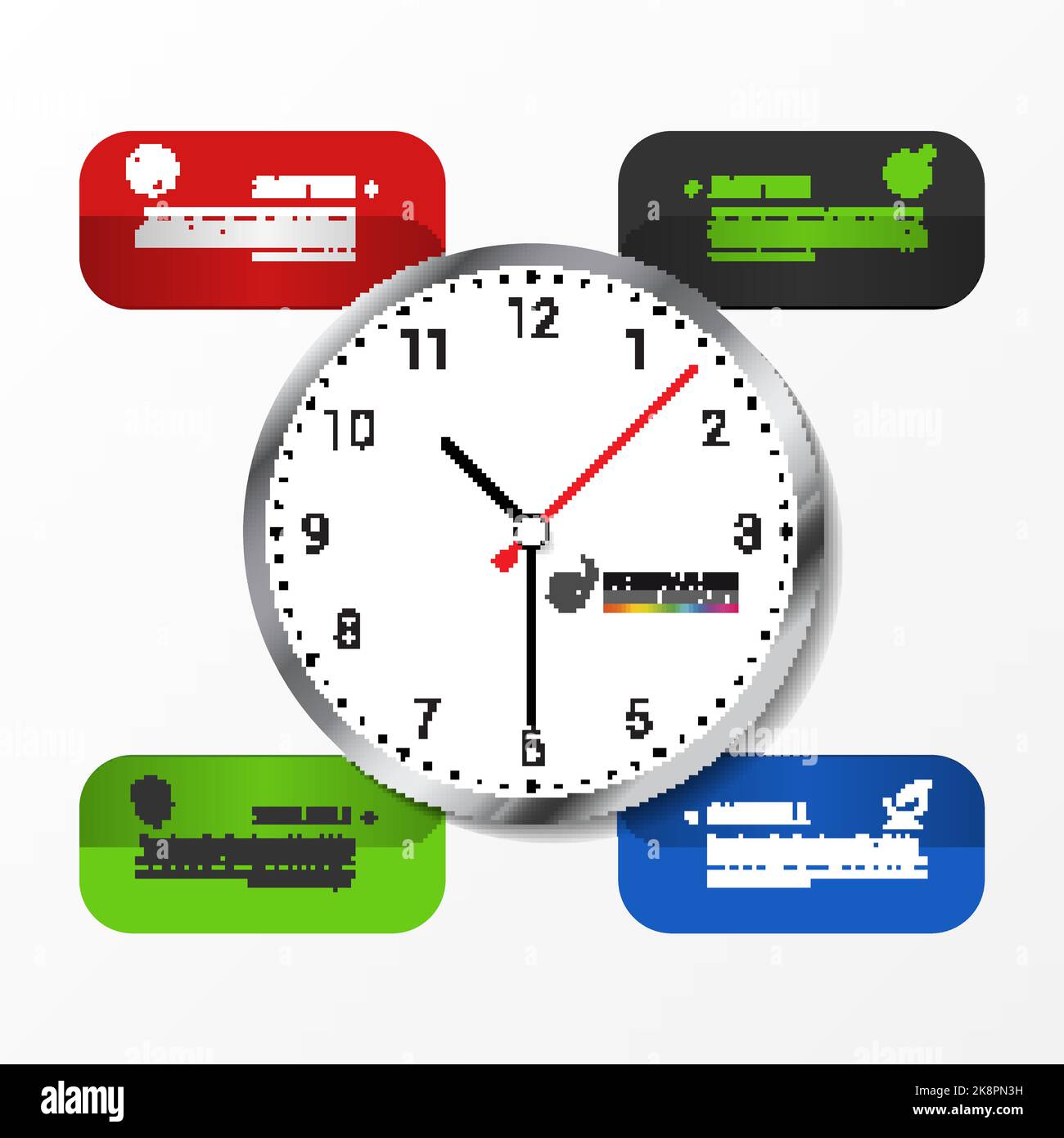 Modern infographic design template. Creative clock. Vector illustration Stock Vector Image & Art ...