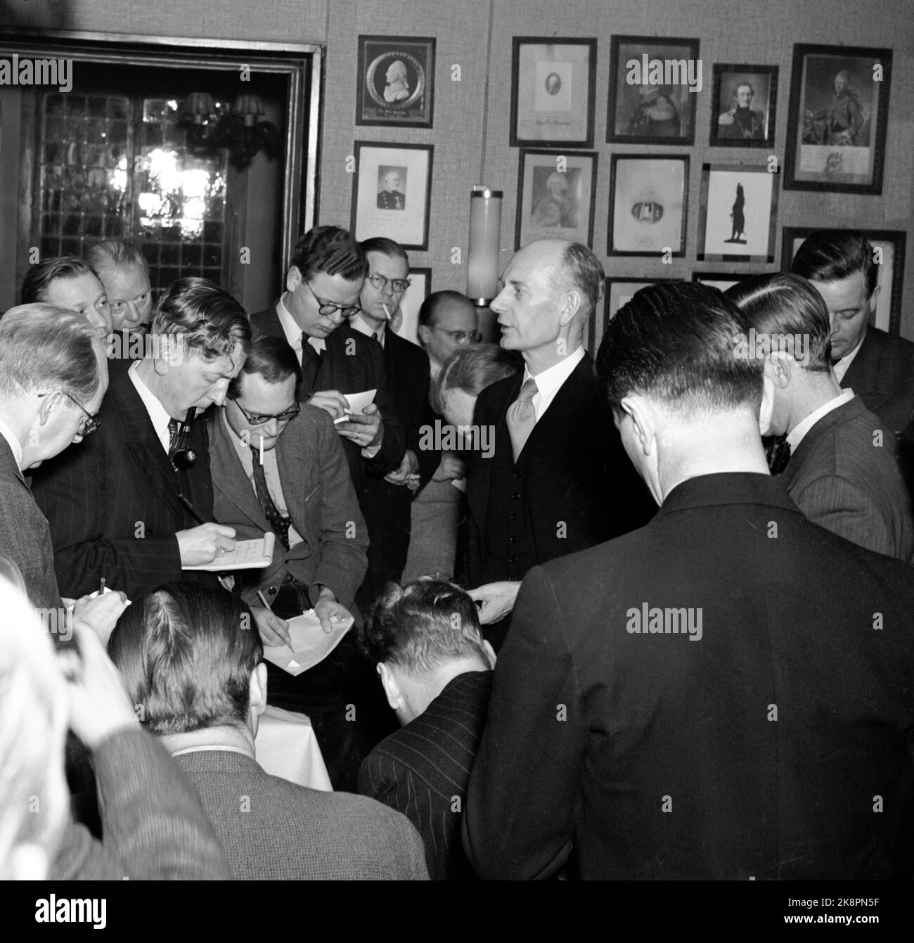 Oslo 19490129 The leaders of the Nordic countries meet in the military ...
