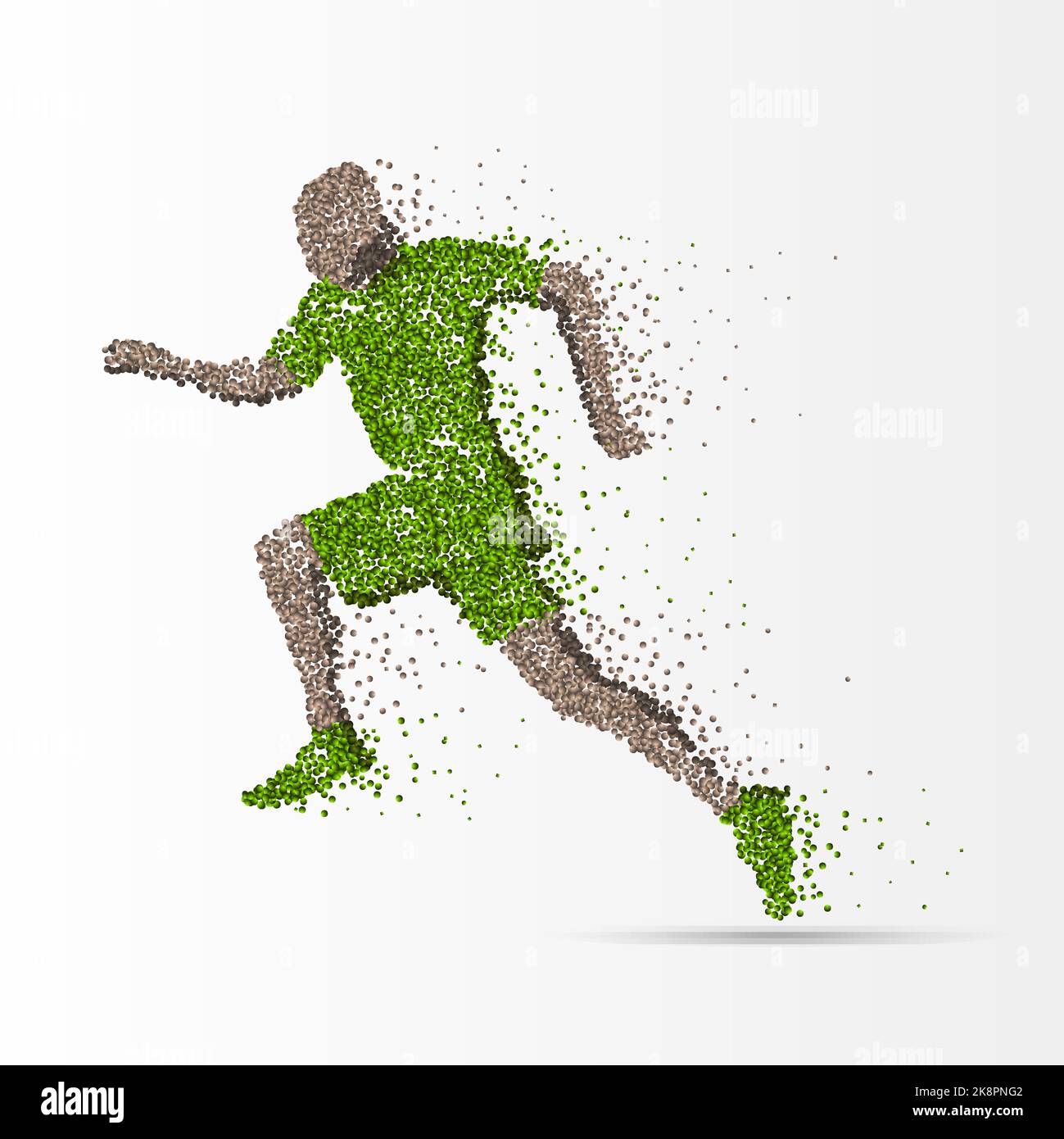Running man in action. Creative bubble style. Vector illustration Stock ...