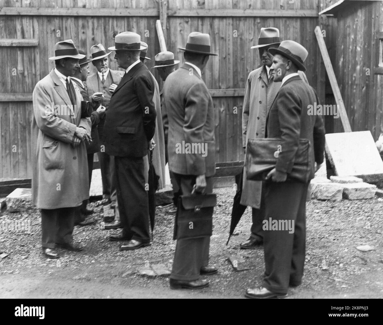 Oslo August 1933. Construction of Oslo City Hall. The building ...