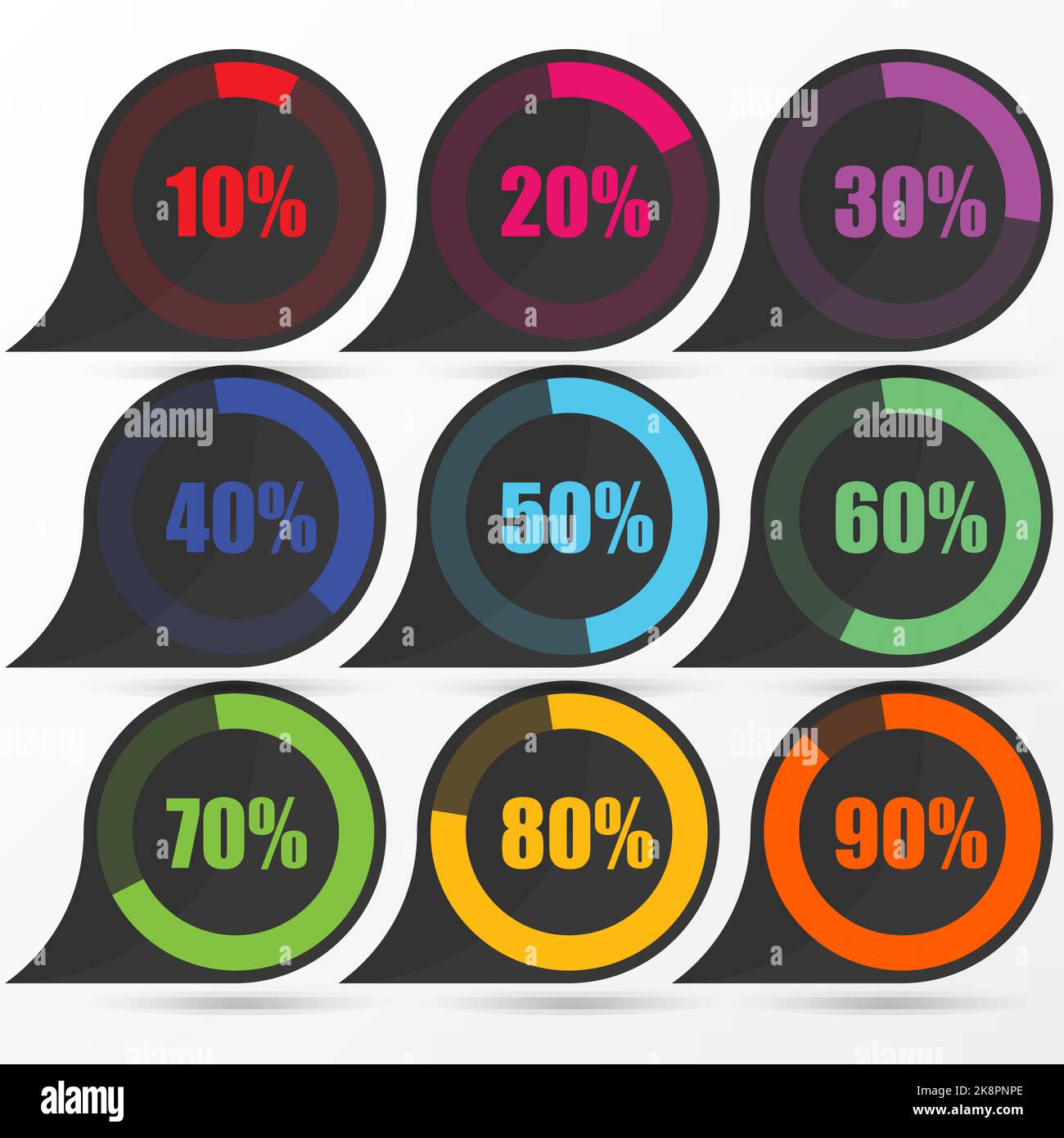 Circle diagram pie charts Infographic elements. Vector illustration Stock Vector Image & Art - Alamy