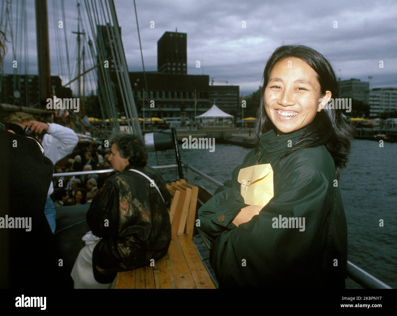 Oslo August 27, 1990. Psychology student and student leader Chai Ling ...