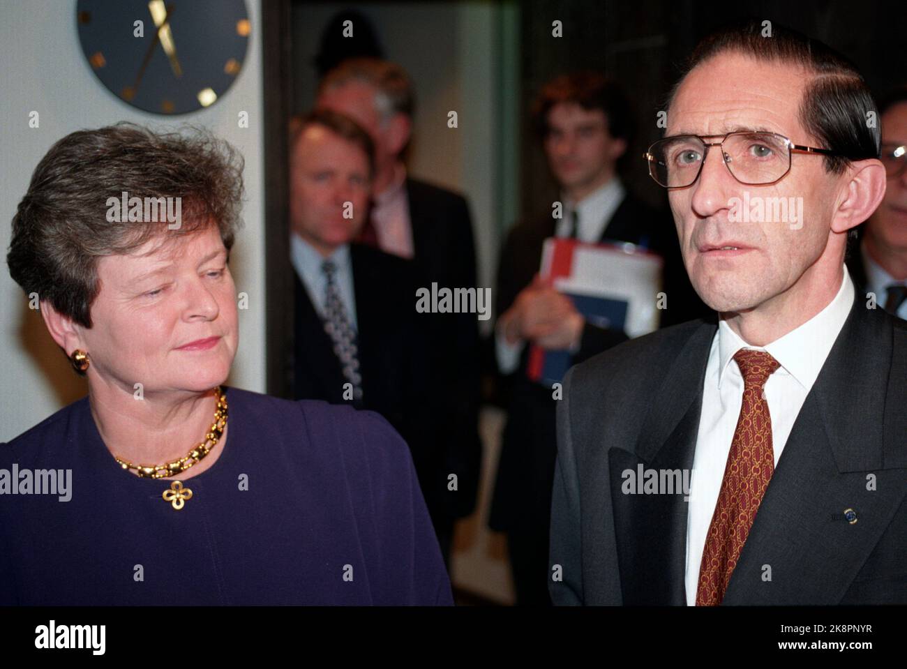 Oslo 25 January 1995. NATO Secretary General Willy Claes visits Norway ...