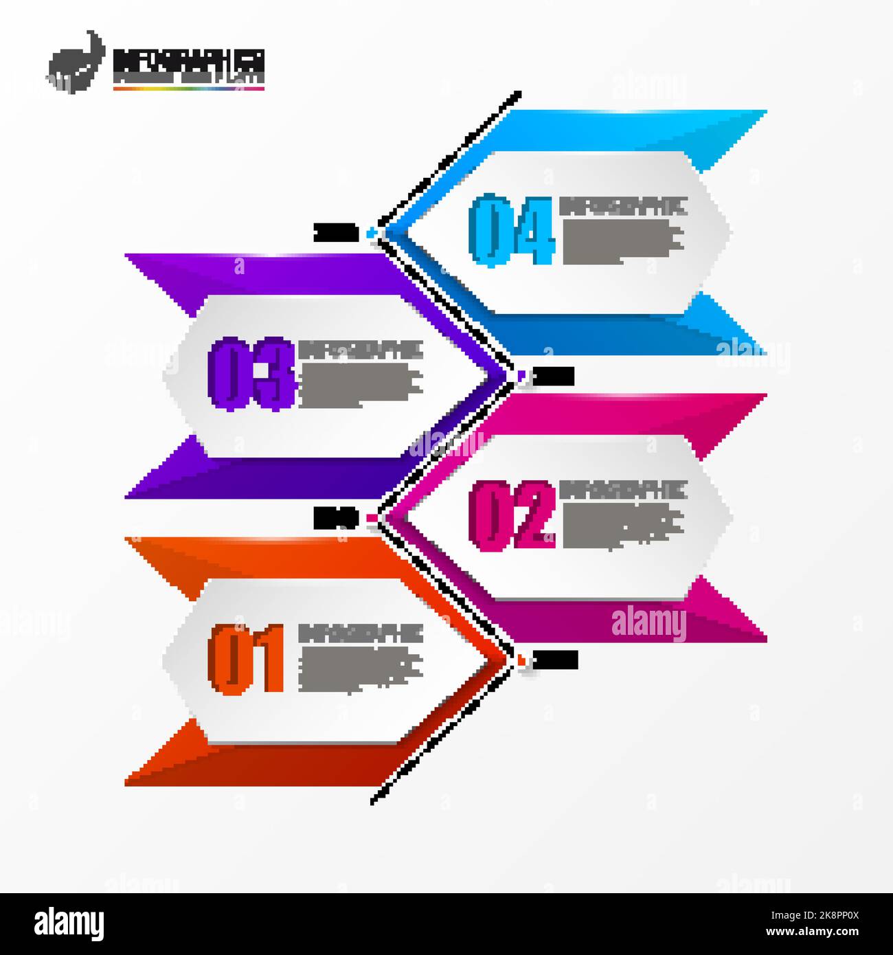 Infographic design template. Timeline concept with arrows. Vector ...