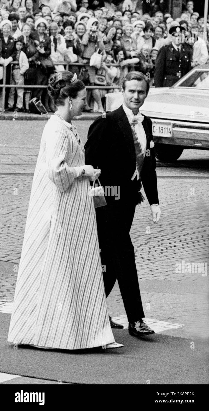 Oslo 19680829: Royal Norwegian Wedding. Crown Prince Harald marries ...