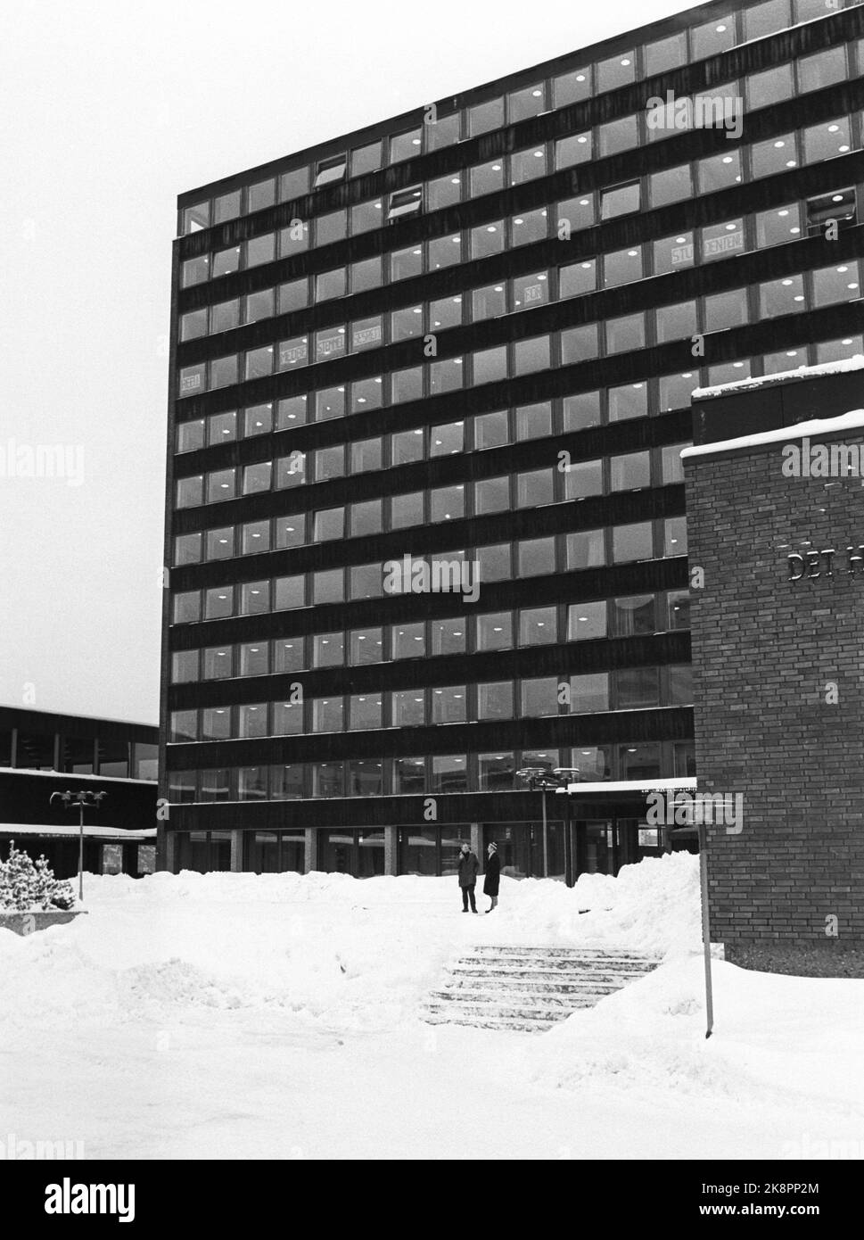 Oslo February 1, 1969. The philosophy students at Blindern in Oslo in ...