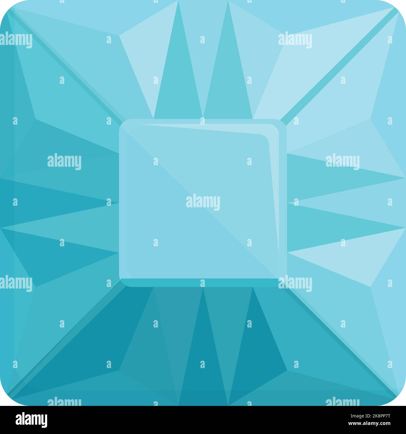 Blue gem icon cartoon vector. Crystal stone. Emerald color Stock Vector ...