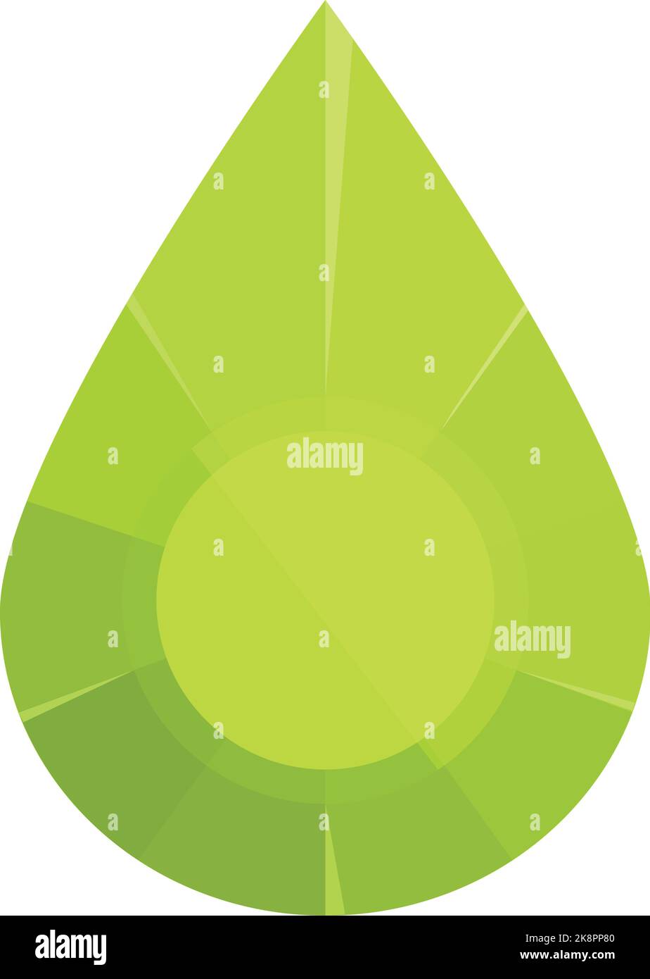 Green drop icon cartoon vector. Gem stone. Jewel crystal Stock Vector ...