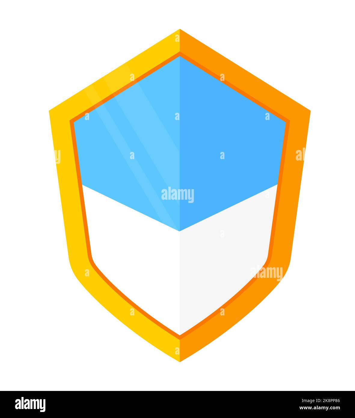 Six-pointed shield - modern flat design style single isolated image ...