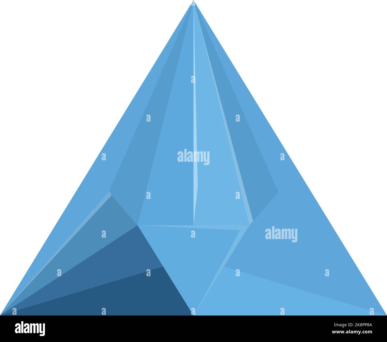 Triangle pyramide icon cartoon vector. Stone gem. Rhinestone jewel ...