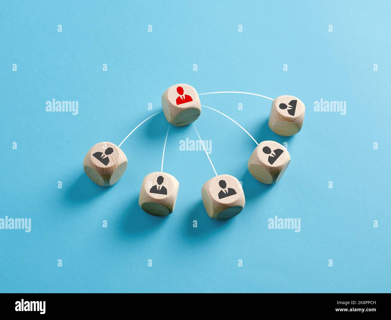 Team members or employees follow the leader. Business management team ...