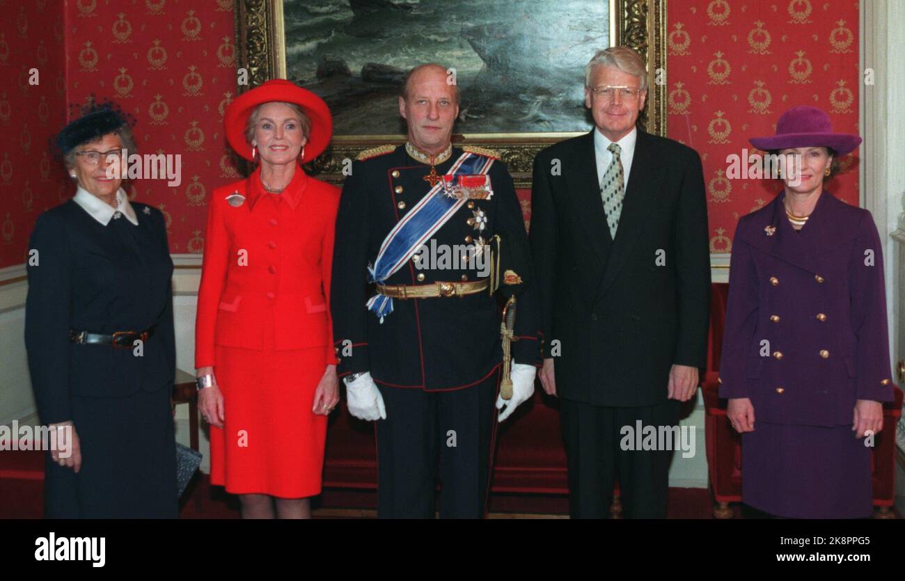 King harald mrs gudrun katrin thorbergsdottir and princess astrid hi ...