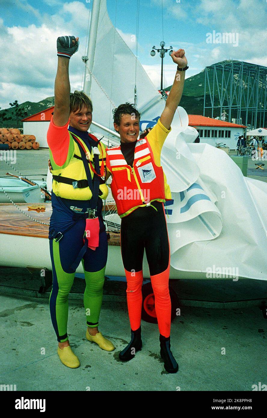 South korea 19880929 olympics in seoul sailing hi-res stock photography ...
