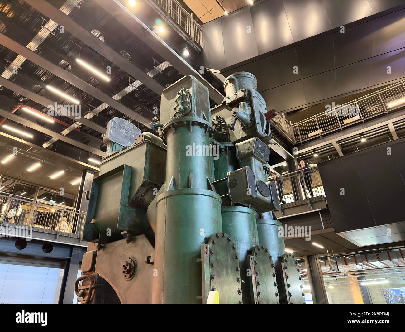 An industrial machine presented inside the shopping mall in the ...