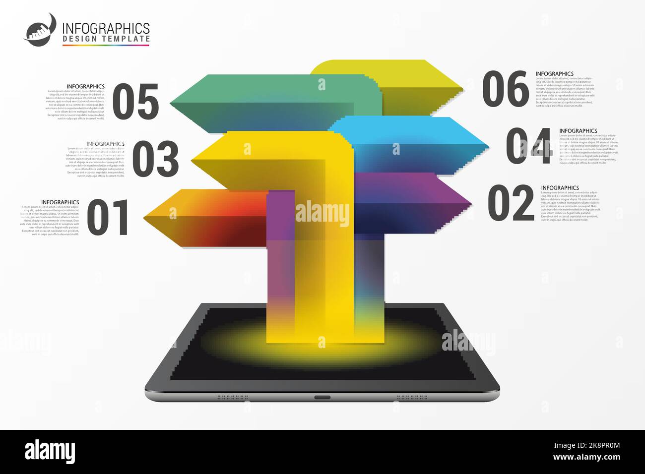 Different Way. Infographics with arrows. Modern template. Vector ...