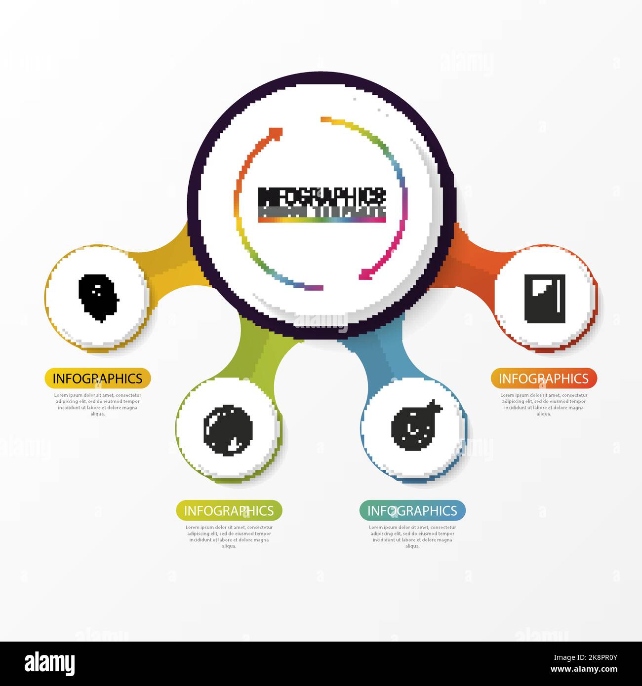 Circle infographics. Template for diagram, graph, presentation and ...
