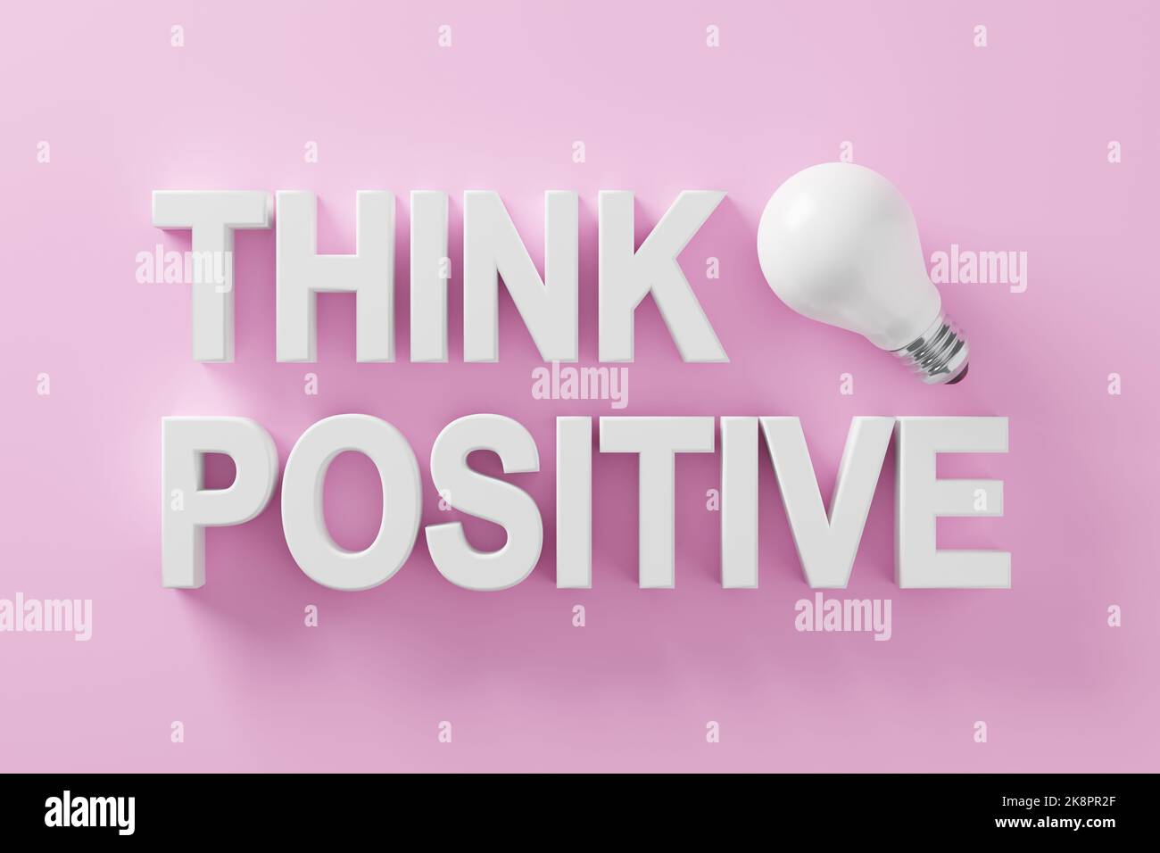 Positive thinking and optimism in business or life concept. The word ...