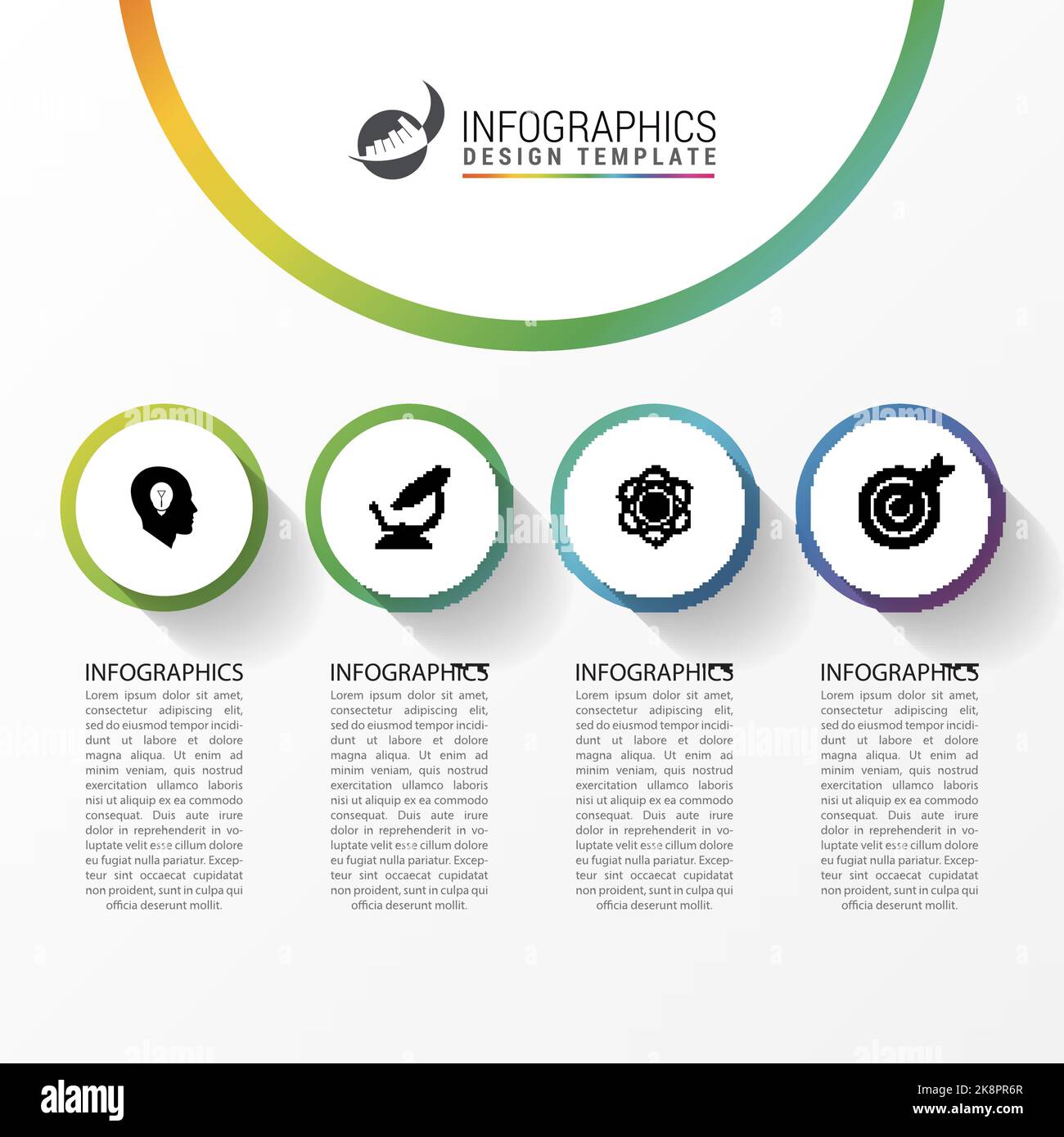 Infographic report template with icons. Business concept. Vector ...