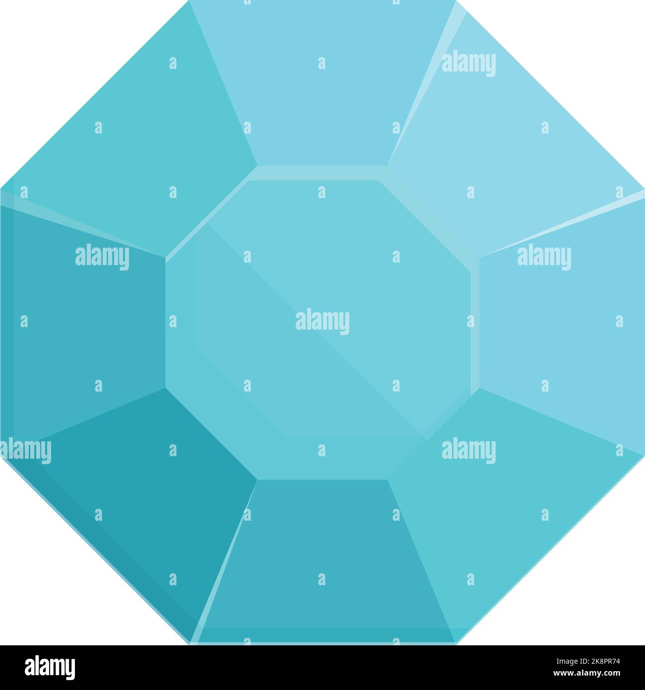 Blue sky gem icon cartoon vector. Color crystal. Shiny ruby Stock ...