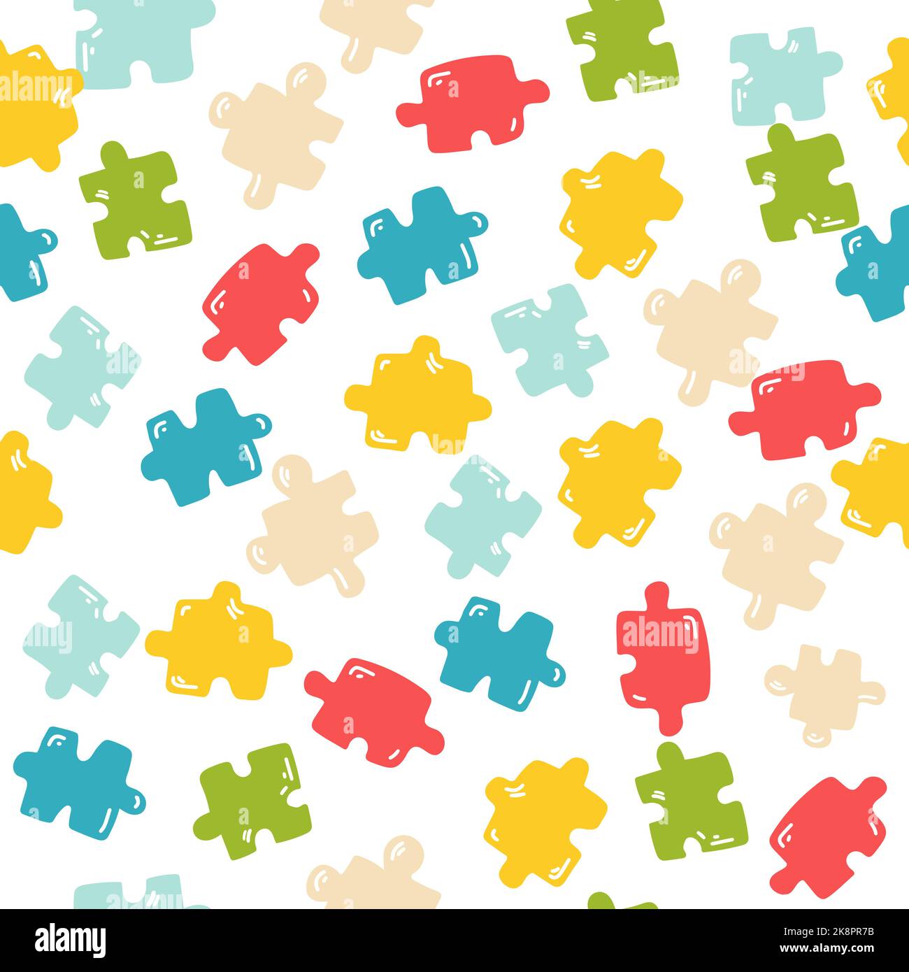 Color puzzles vector background and texture Vector seamless pattern for ...