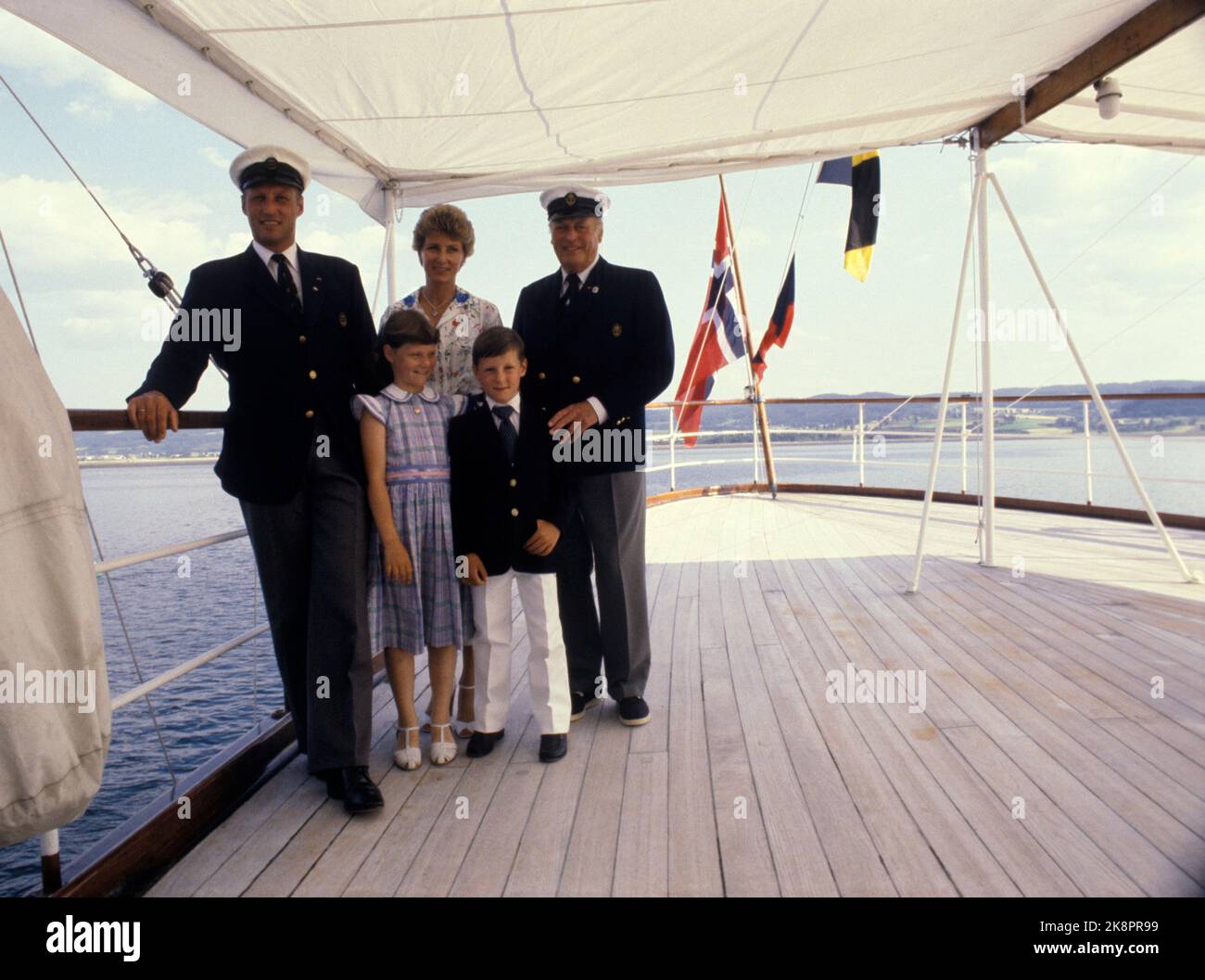 Verdal 19800727 The royal family visits Trøndelag. Here the family ...
