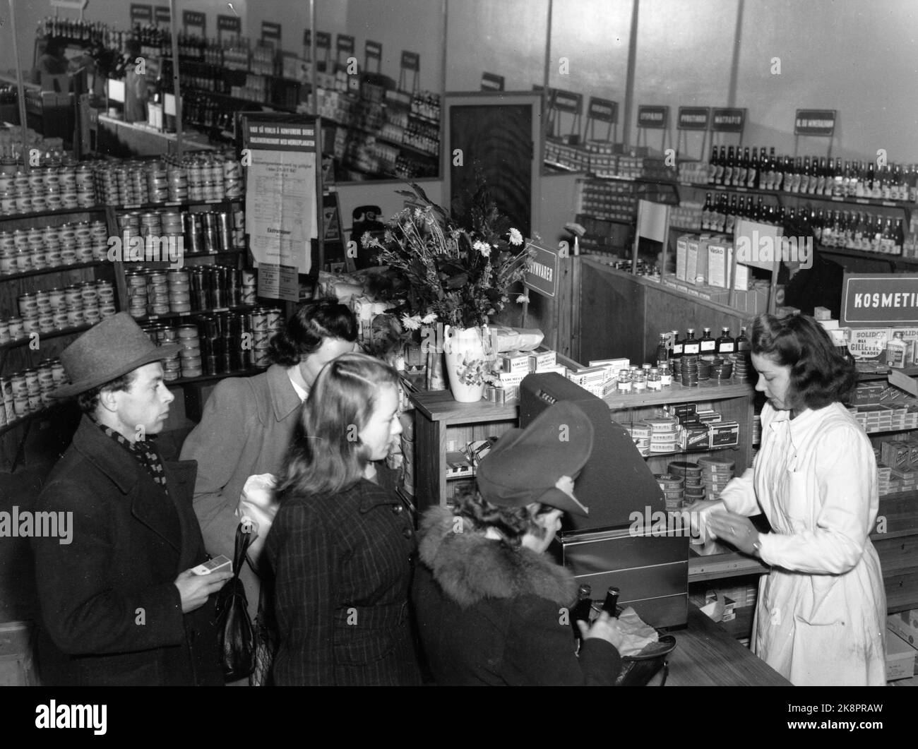 Oslo 1947: Rationing goods lasted long after the war. Here from Oslo's ...