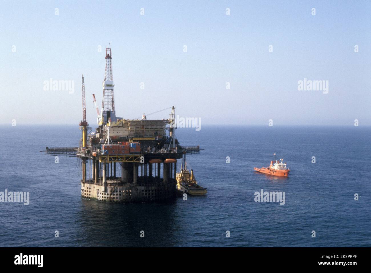 North Sea 19780508: The Frigg field. Oil fields. Supply boat / supply ...