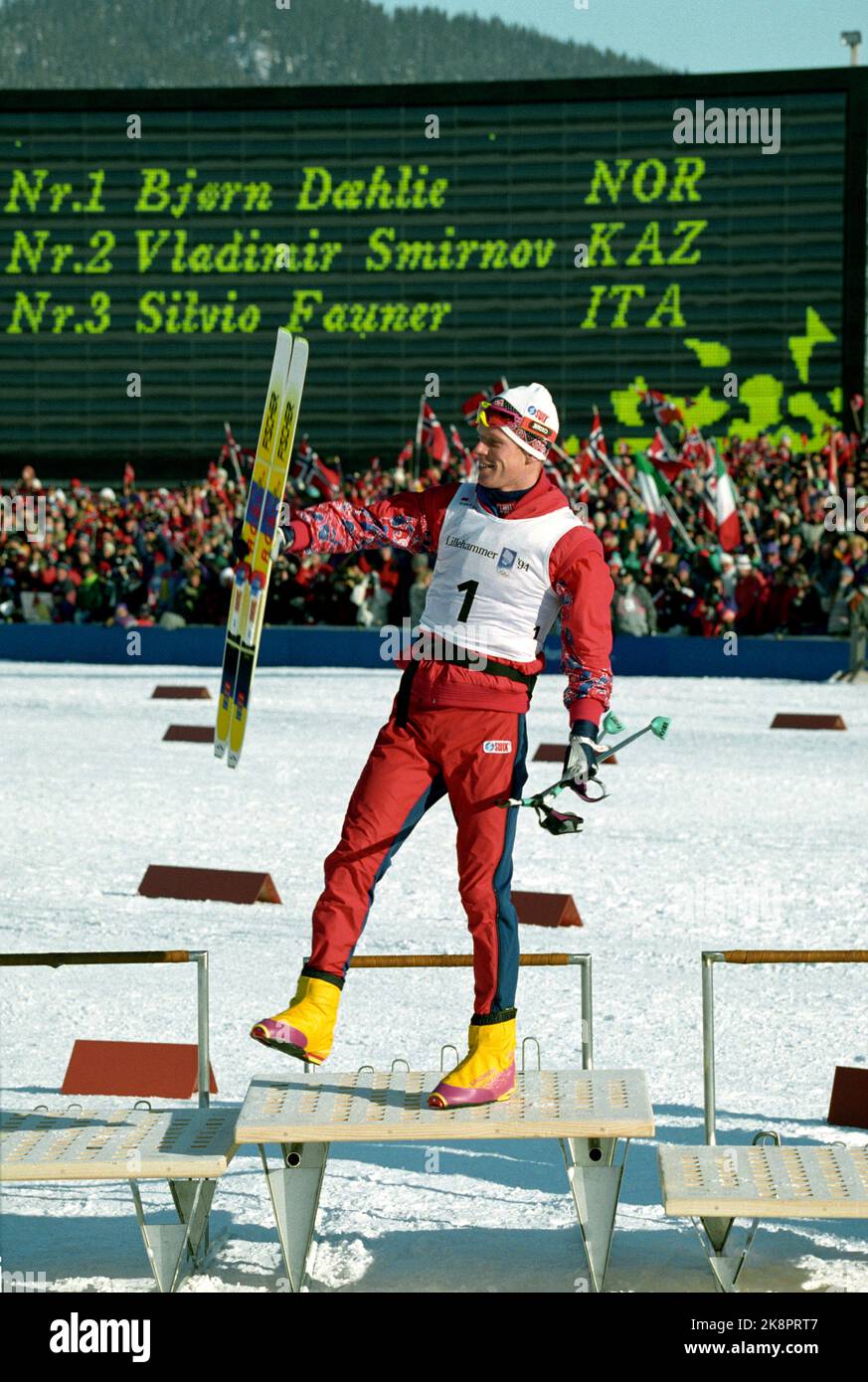 Lillehammer 19940219 Cross -country skiing, 15 km hunting start. Gold ...