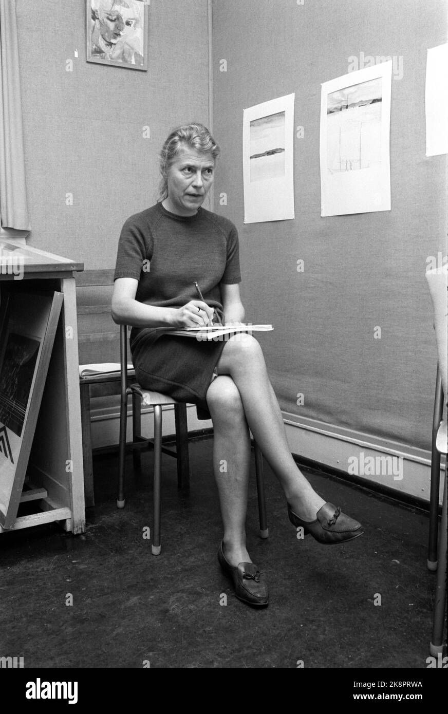 Oslo November 1966 Actor Wenche Foss is designed by ten different ...