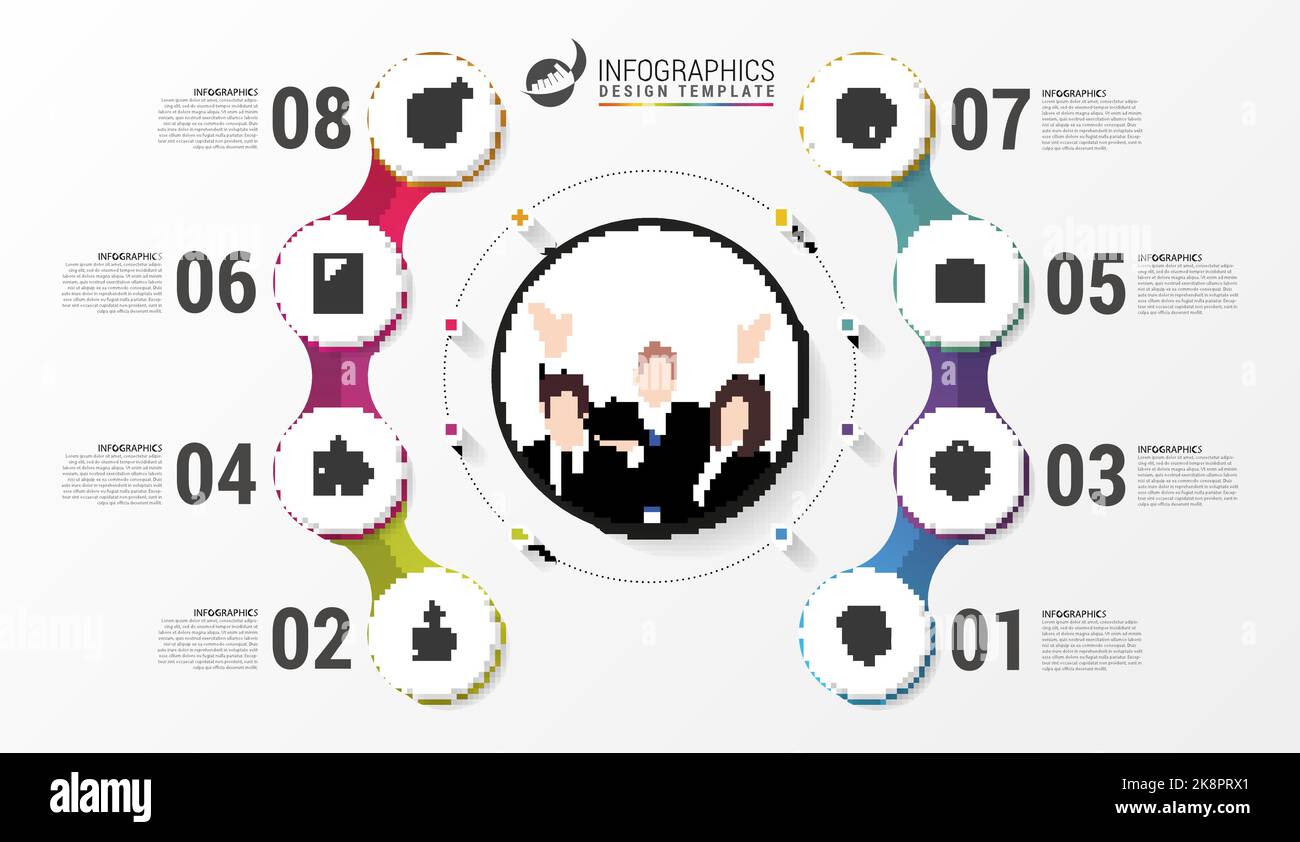 Presentation Template with a business people. Infographic design ...